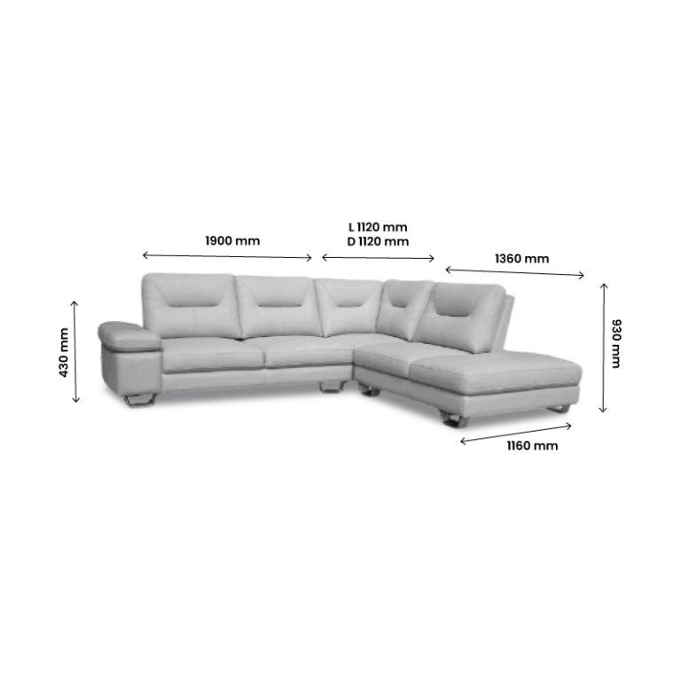 ARRIGO: L-Corner Sofa (Nano Guard Fabric) | Enzol